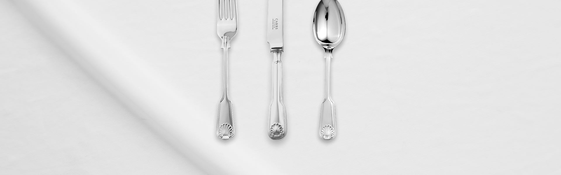 Fiddle Thread & Shell Silver Cutlery | Carrs Silver