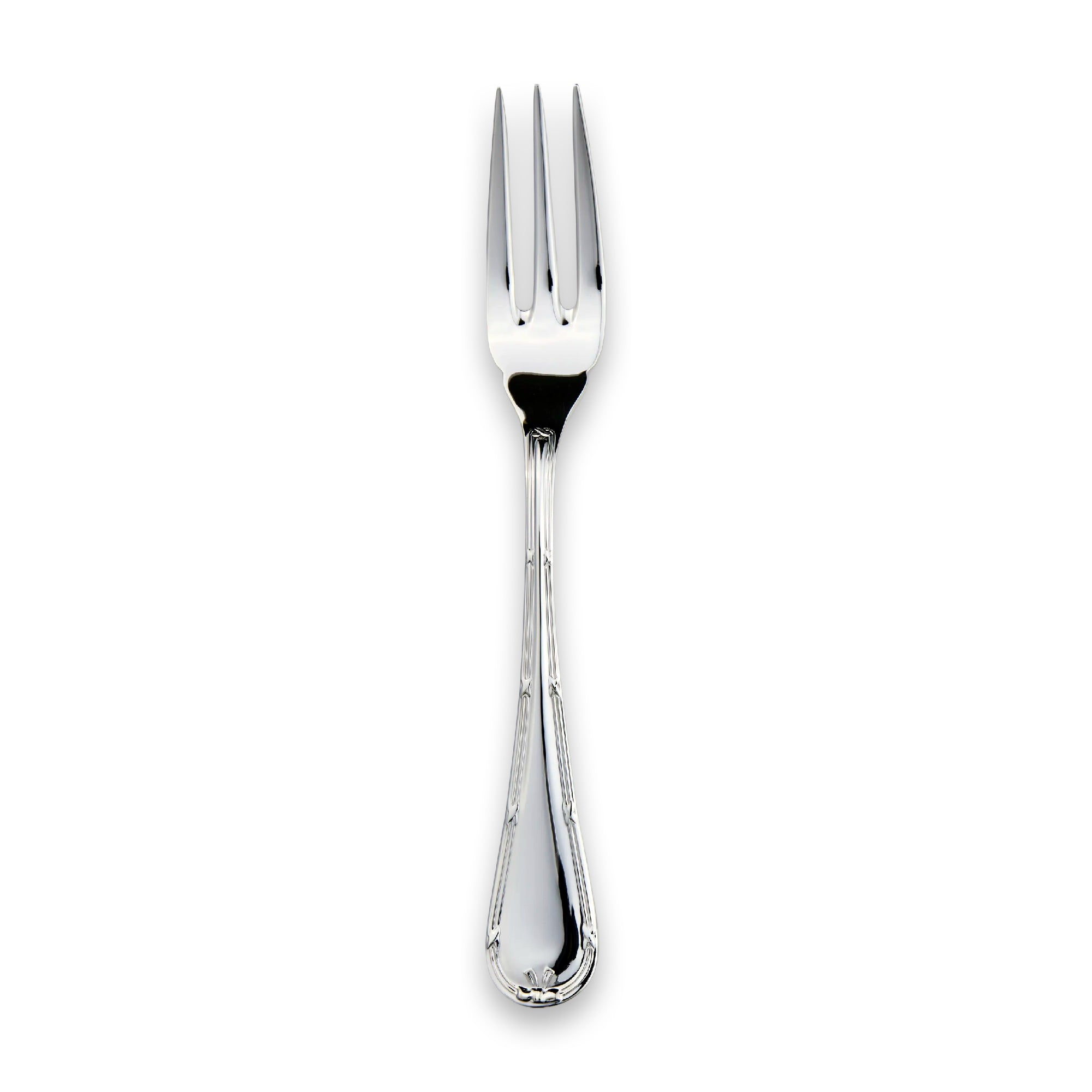 English Reed & Ribbon Fish Fork | Carrs Silver