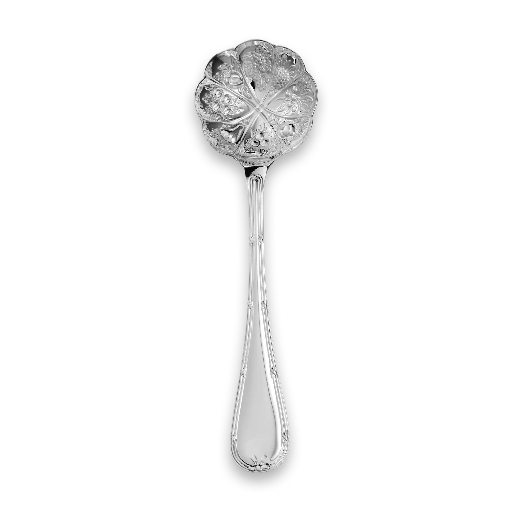 English Reed & Ribbon Cranberry Spoon | Carrs Silver