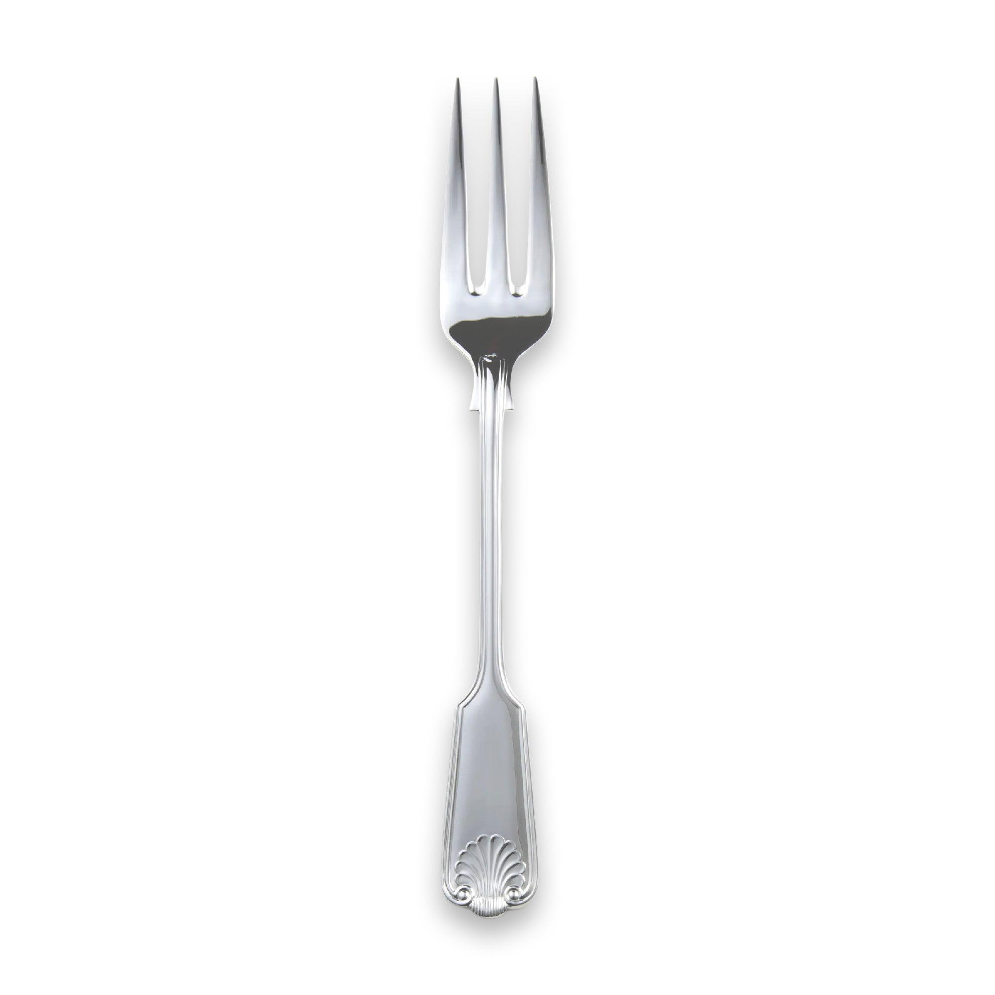 Fiddle Thread & Shell Large Serving Fork | Carrs Silver