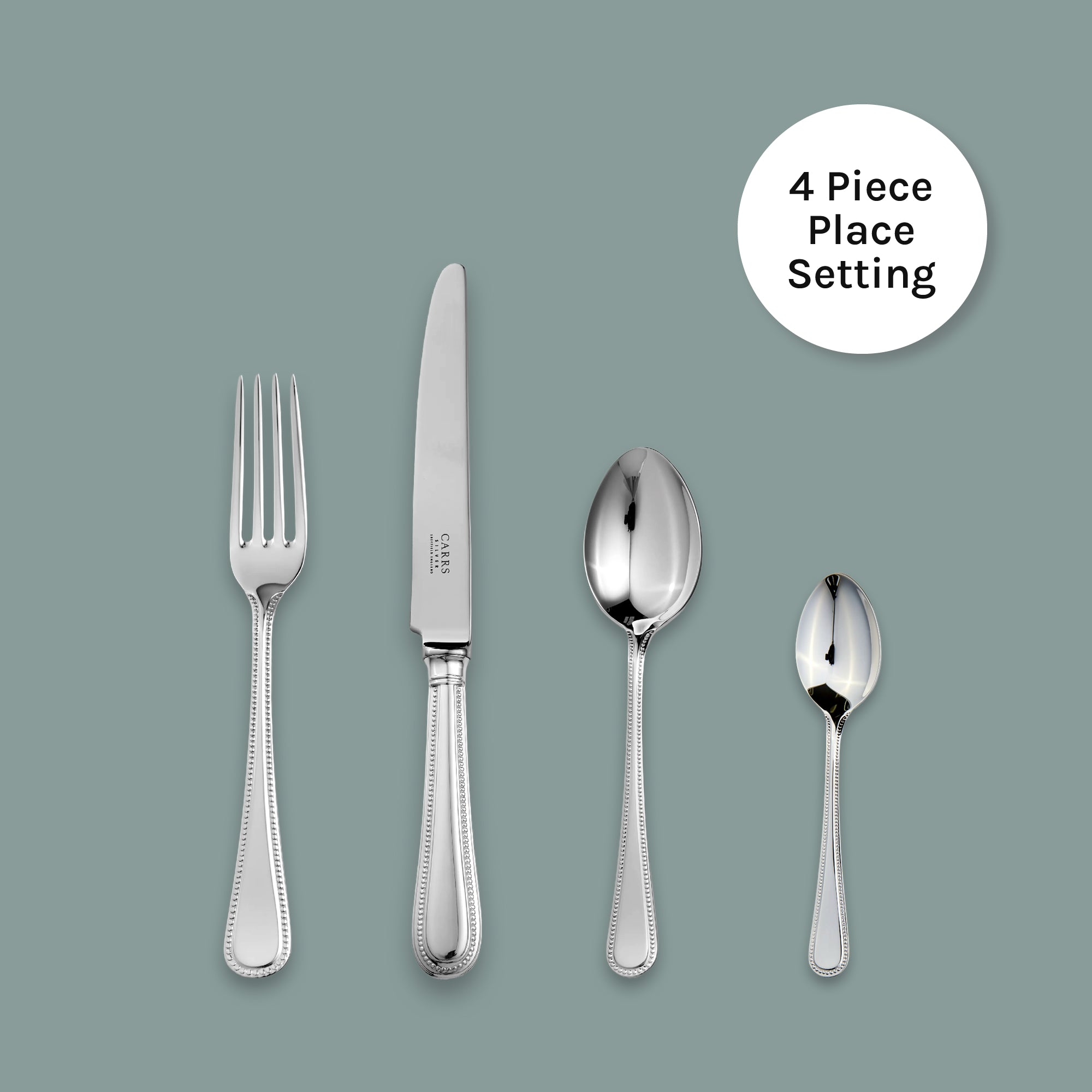 Bead Cutlery 4 Piece Place Setting – Carrs Silver