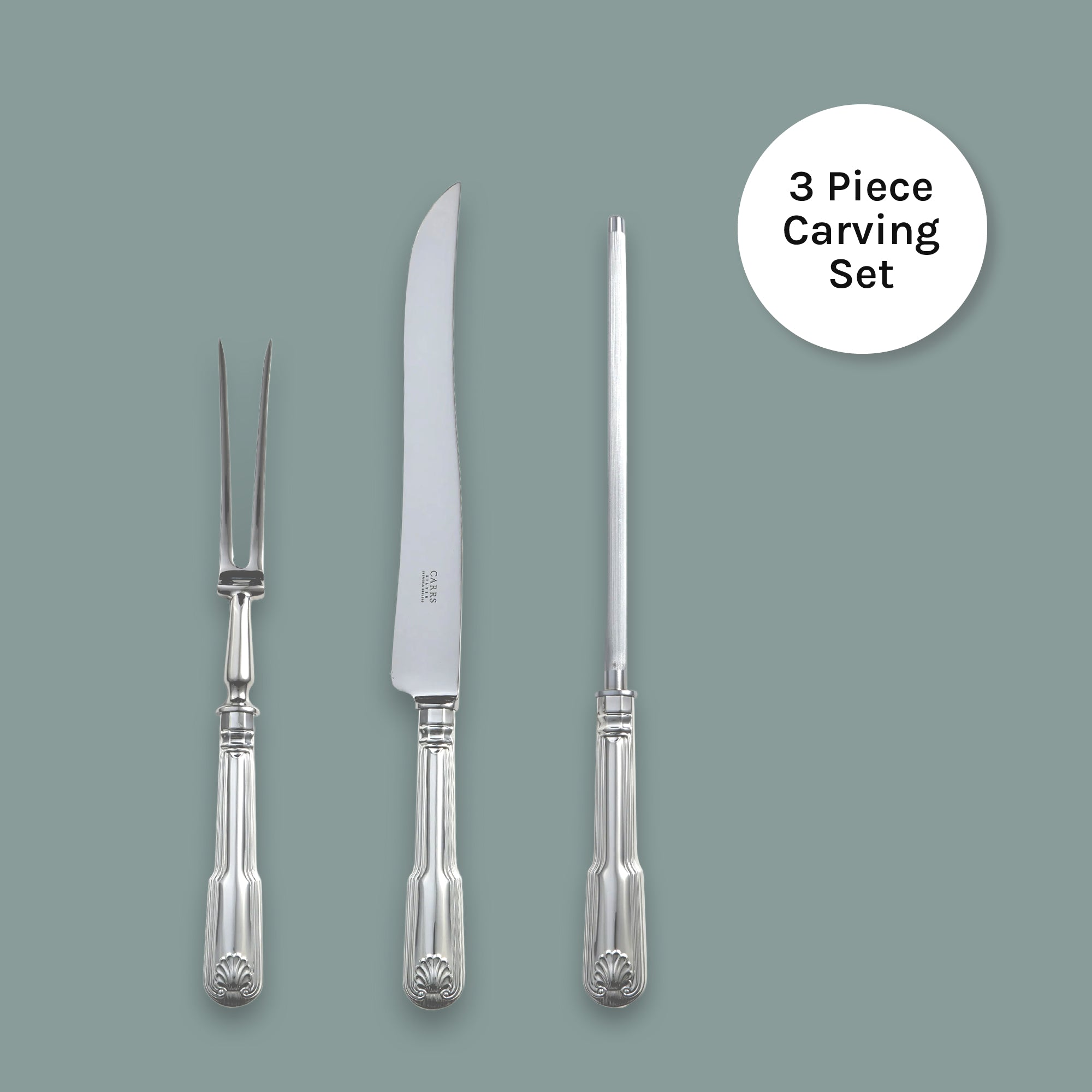 Fiddle Thread & Shell Carving Set – Carrs Silver