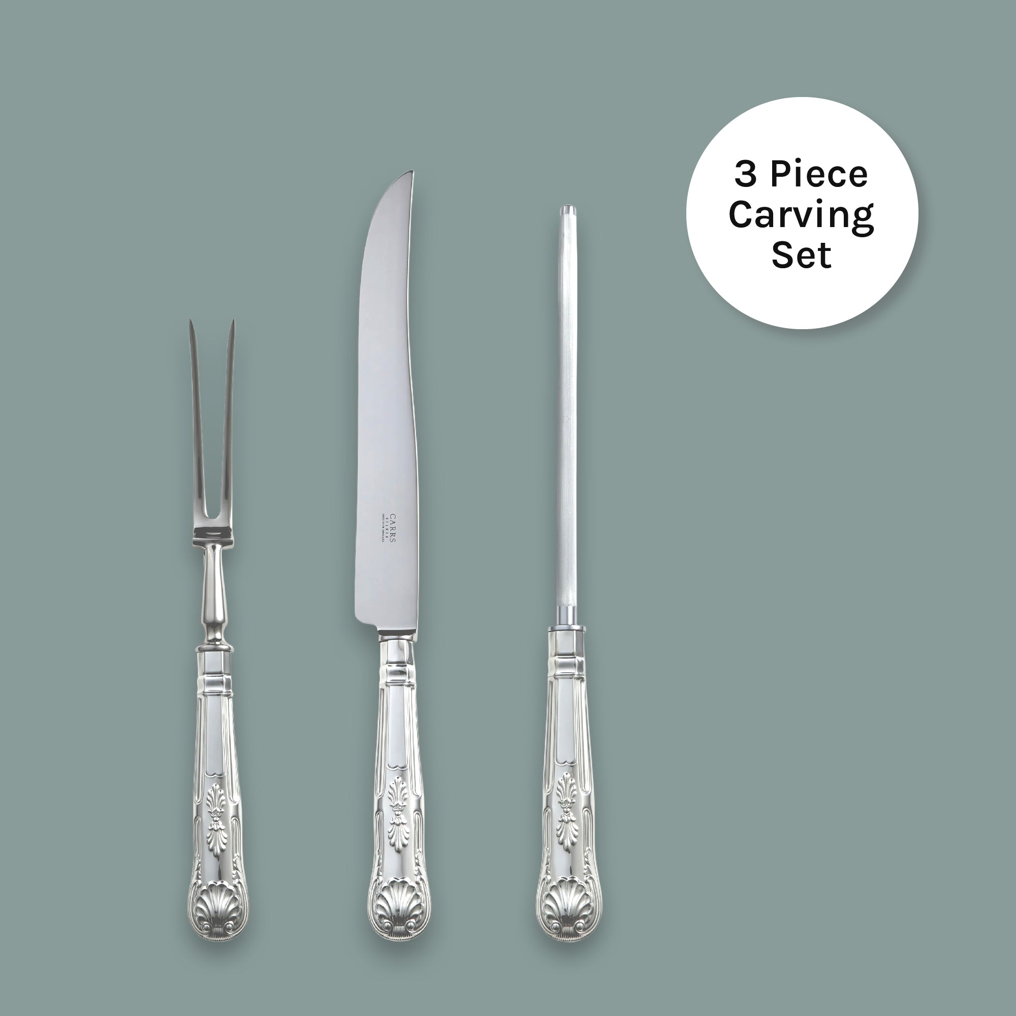 Kings Carving Set – Carrs Silver