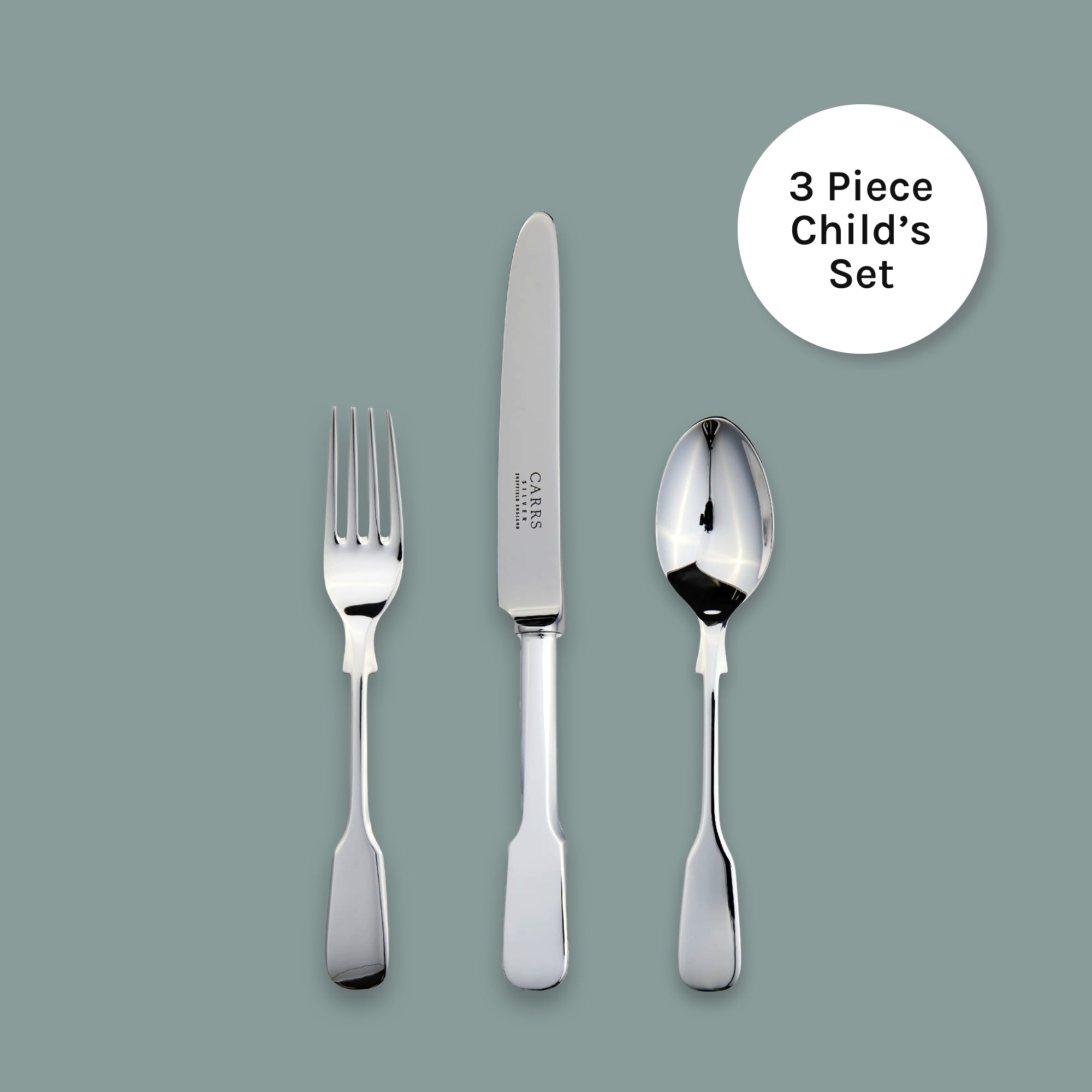 Plain Fiddle Cutlery 3 Piece Child's Set – Carrs Silver