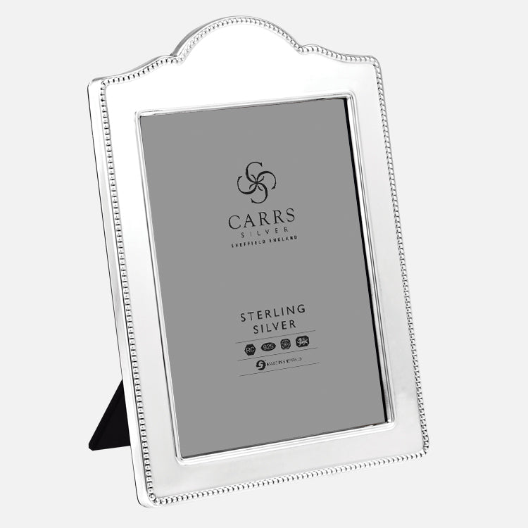 Traditional Photo Frame Grey Velvet Back Sterling Silver | Carrs Silver